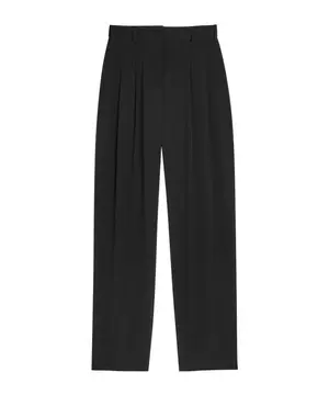 JOSEPH Pleated-detail Casual Trousers - Black