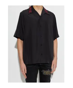 Amiri Embroidered Collar Short-sleeve Shirt