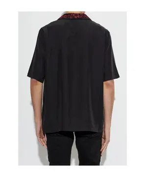 Amiri Embroidered Collar Short-sleeve Shirt