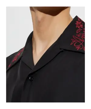 Amiri Embroidered Collar Short-sleeve Shirt