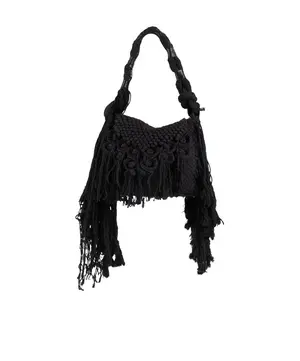 Isabel Marant Étoile Woven Fringe Handbag - Black