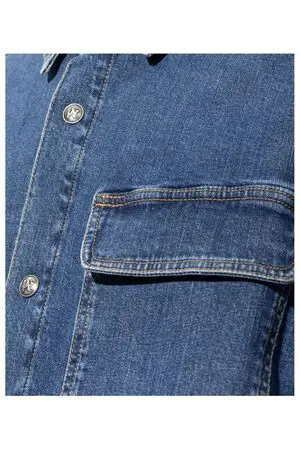 Palm Angels Logo Back Denim Shirt