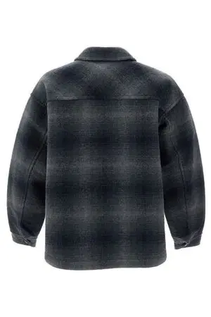 AND WANDER Brushed Finish Check Patterned Jacket