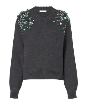 Dorothee Schumacher Sweater With Crystal Appliqué Decoration