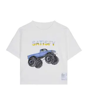 Satisfy T-shirt With A Car Graphic - White
