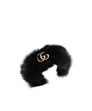 Gucci Fuzzy Hair Band With Double G