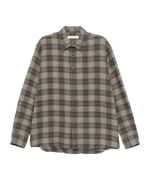 SUNFLOWER Studio Check Seersucker Shirt - Gray