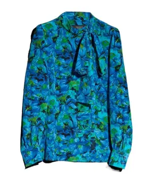 Gucci Printed Silk Crêpe De Chine Shirt - Blue