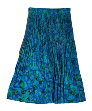 Gucci Printed Silk Crêpe De Chine Midi Skirt - Blue