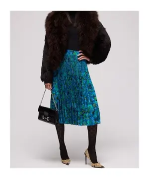 Gucci Printed Silk Crêpe De Chine Midi Skirt
