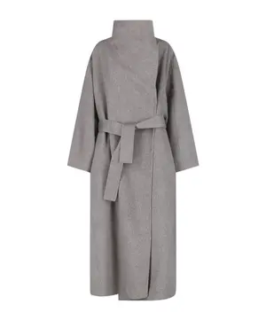 THE FRANKIE SHOP Leroy Reversible Funnel-neck Coat - Gray