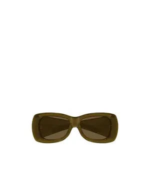 Saint Laurent Howl Oversized Frame Sunglasses - Brown