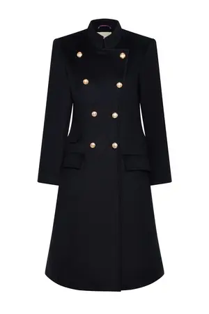 GUINEA Navy Wool Coat