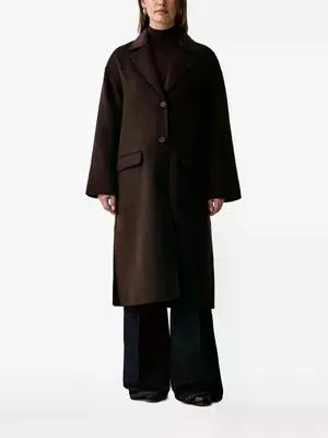 KAOS Notched-lapel Single-breasted Coat - Brown