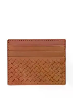 Dragon Diffusion Woven Leather Card Holder - Brown