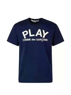 Play Comme Des Garcon Logo-print T-shirt - Blue