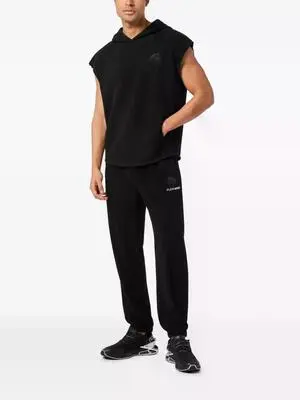 PLEIN SPORT Raw-edge Sleeveless Hoodie