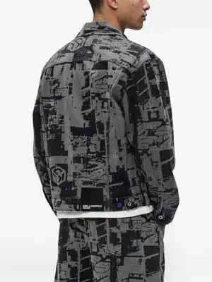 Karl Lagerfeld Cityscape-print Denim Jacket