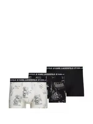 Karl Lagerfeld Sketches Of Rome Trunks - White