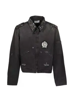 PROTOCOL INDEX Studded-collar Work Jacket - Black