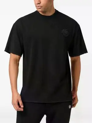 PLEIN SPORT Raw-edge T-shirt - Black