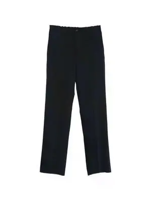 HEVO Elasticated-waistband Straight-leg Trousers - Blue