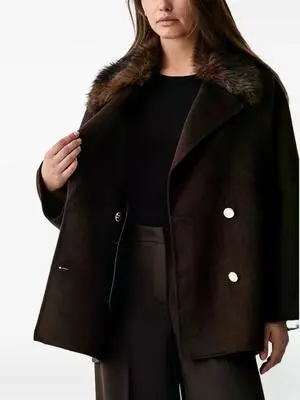 KAOS Faux-fur Collar Double-breasted Coat