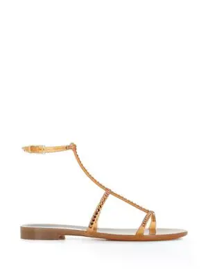 Menghi Crystal-embellished Sandals - Orange