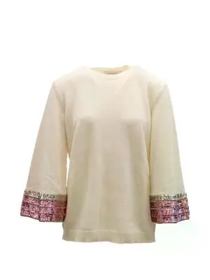 Valentino Garavani Sequin-embellished Flared-sleeve Sweater