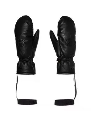 Goldbergh Hilja Logo-embossed Leather Mittens - Black