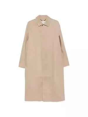 Lacoste X Mackintosh Concealed-front Waterproof Coat - Neutrals