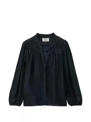 Ba&sh Ruched Long-sleeve Blouse - Blue