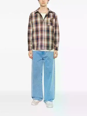 STAN RAY Check-print Flannel Shirt - Brown
