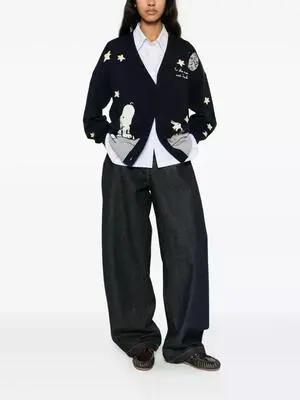 MC2 SAINT BARTH X Peanuts Snoopy-intarsia Star-embroidered Cardigan