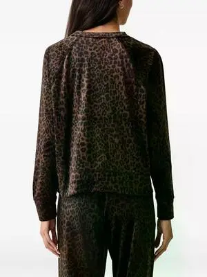 Dkny Leopard-print Raglan-sleeve Sweatshirt