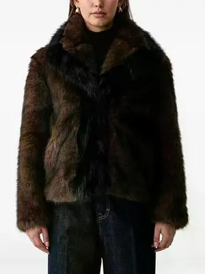 KAOS Contrast-trim Artificial Fur Jacket