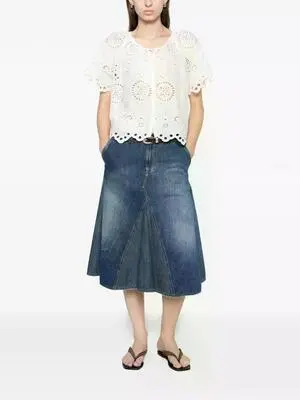 Matteau Broderie Blouse - White