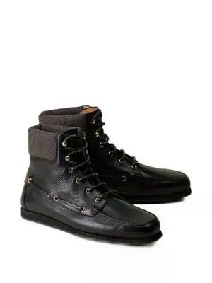 Car Shoe Grain Leather Ankle Boots