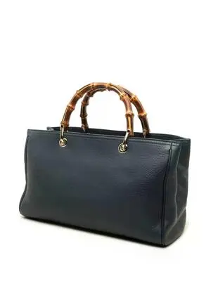Gucci 2000-2015 Medium Calfskin Bamboo Shopper Satchel