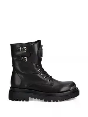 Just Cavalli Buckle-detail Logo-patch Boots