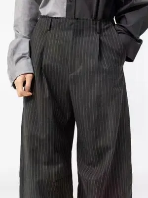 MAISON MARGIELA Pinstripe-pattern Pleated Trousers