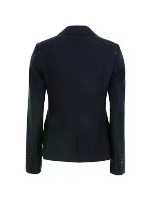 TELA Contrast-stitch Single-breasted Jacket - Grey