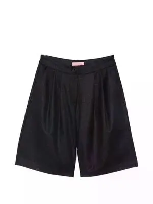 TWENTY FOURHAITCH Pinstripe-pattern Pleated Tailored Shorts