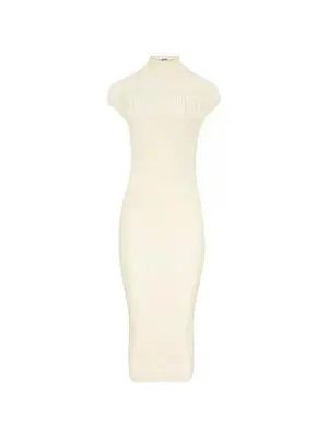 JEAN PAUL GAULTIER Mock-neck Tulle Midi Dress