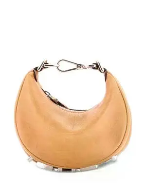 Fendi Fendigraphy Bag Leather Nano Hobo Bag - Brown
