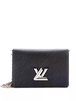 LOUIS VUITTON Twist Belt Wallet On Chain Epi Leather Crossbody Bag - Black