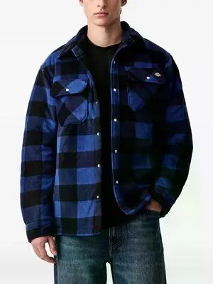 Dickies Check-pattern Padded Jacket - Blue