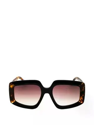 Missoni Tortoiseshell-effect Geometric-frame Sunglasses - Black