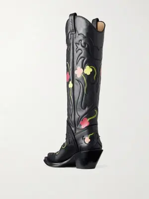 Gabriela Hearst Capitana 60 Hand-painted Leather Knee Boots