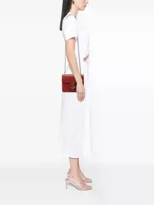 Gucci 2016-2026 Small Dollar Calfskin Interlocking G Crossbody Bag - Red